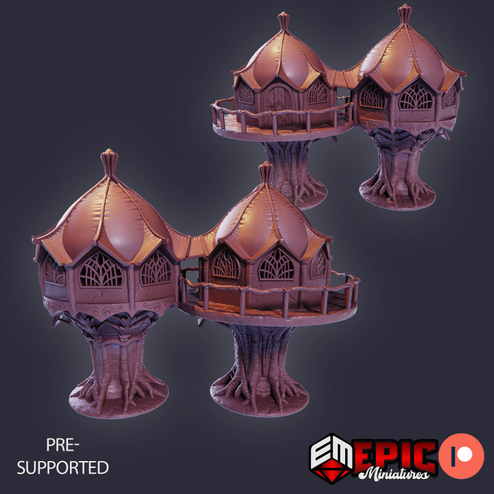 3D Printable Elf Forest Houses - Elven Hut Building - Tree Fort by Epic ...