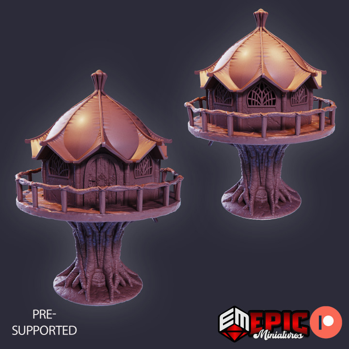 3D Printable Elf Forest Houses - Elven Hut Building - Tree Fort by Epic ...