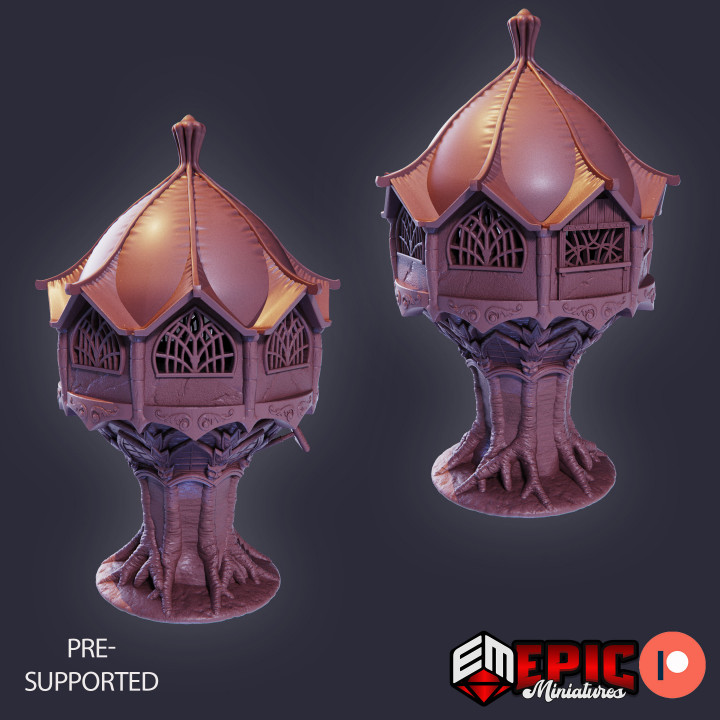 3D Printable Elf Forest Houses - Elven Hut Building - Tree Fort by Epic ...