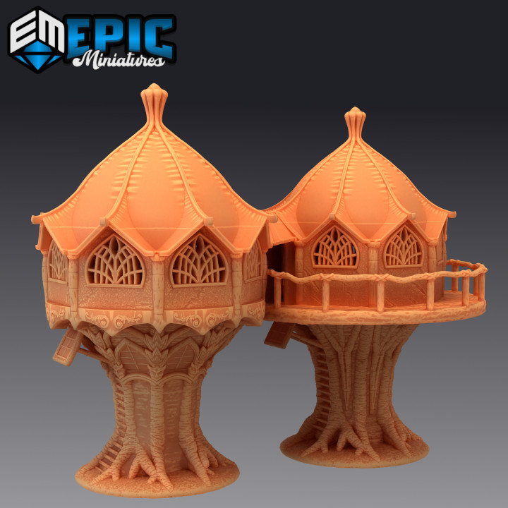 3D Printable Elf Forest Houses - Elven Hut Building - Tree Fort by Epic ...