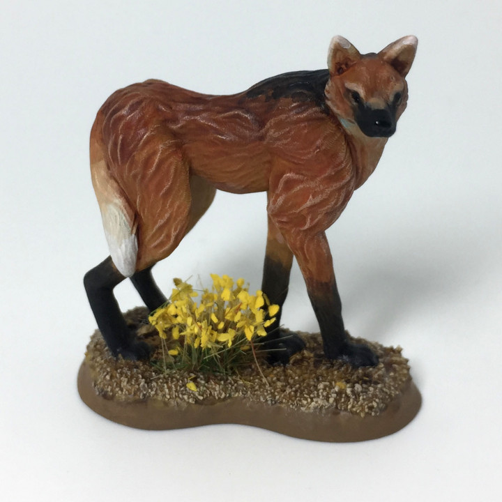 3D Printable Maned Wolf by Bella Nacht Minis