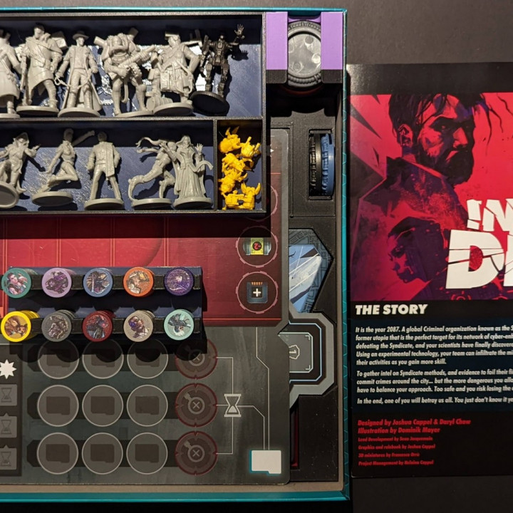3D Printable In Too Deep Boardgame Complete Token Tray by James P
