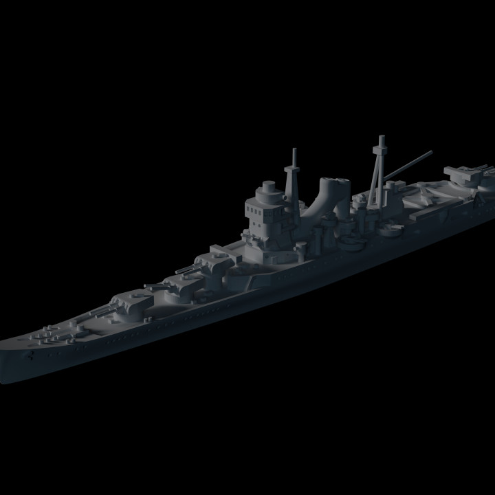 3D Printable Japanese Mogami class cruiser by Lee McColl