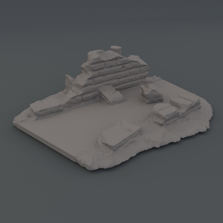 3D Printable Ruin modular river by Jörg Cappel