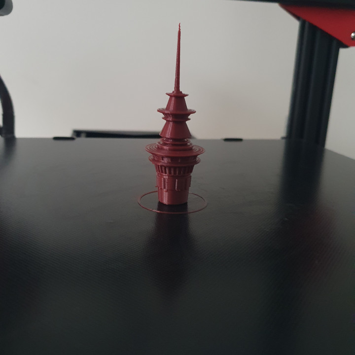 3D Printable Auckland Sky Tower - New Zealand by MiniWorld3D