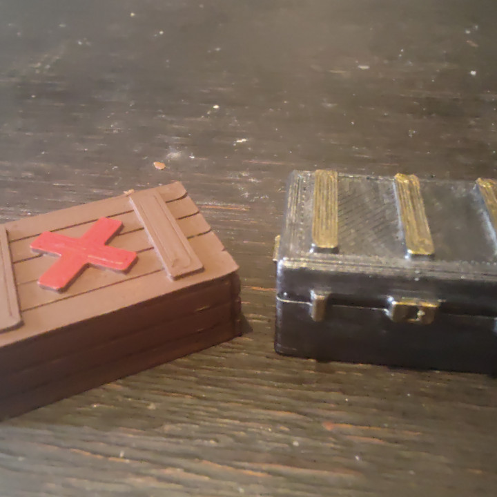 3D Printable Zombicide 2 - Pimpweapon and Objective Crates by Thiago ...