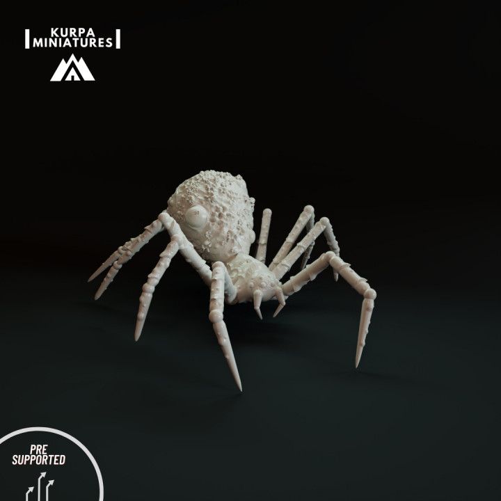 3D Printable Giant Spider d by Kurpa Miniatures