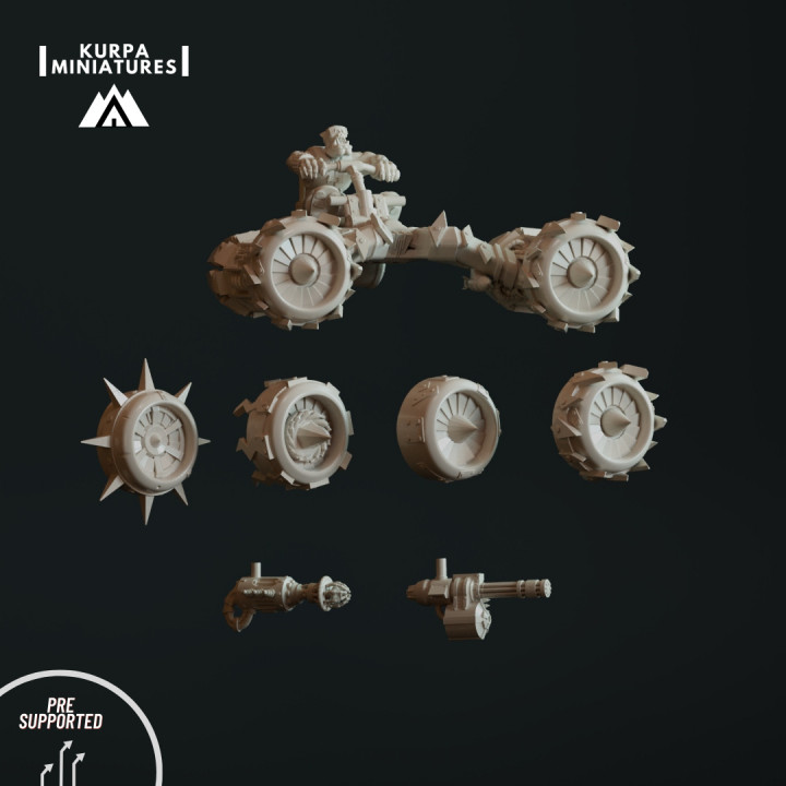 3D Printable Orc Jet bike b by Kurpa Miniatures