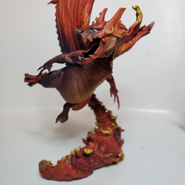 3D Print of Colossal Inferno Drake (pose 1 of 2) by Dorkasorus