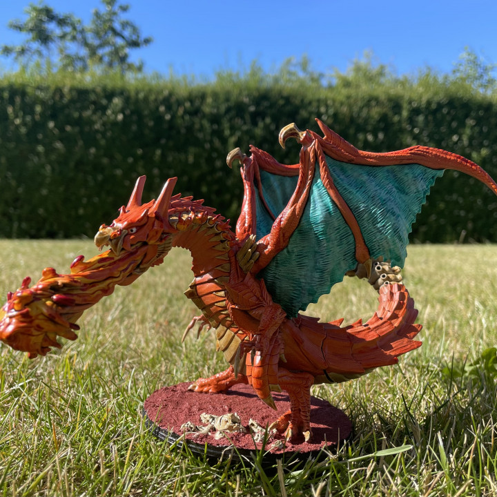 3D Print of Colossal Inferno Drake (pose 1 of 2) by cimandreasen