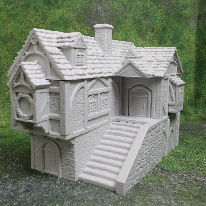 3D Printable The Medieval Barons House by Tabletop Terrain