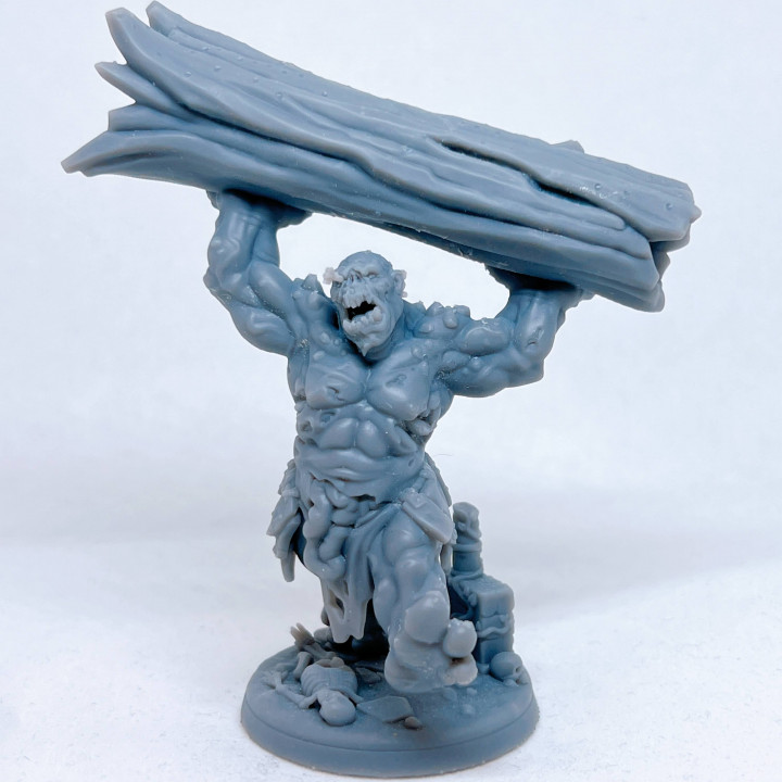 3D Printable Angry zombie mountain troll by Willy Kao