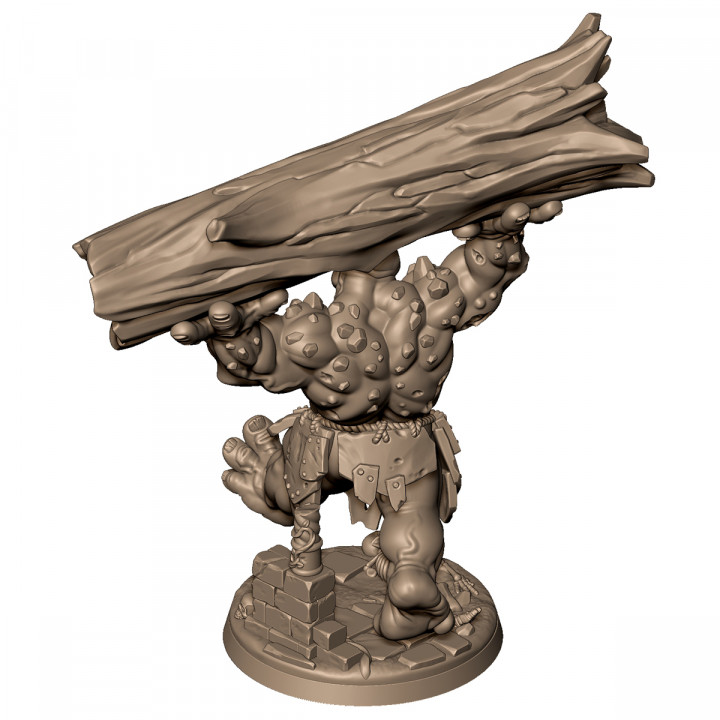 3D Printable Angry zombie mountain troll by Willy Kao