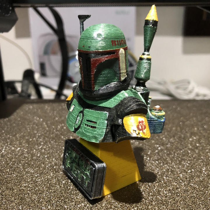 3D Printable The Book of Boba Fett - Bust Statue by OpenFigure 3D
