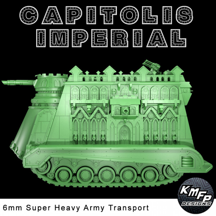 3D Printable Capitolis Imperial Fortress Transport by KMFP Designs