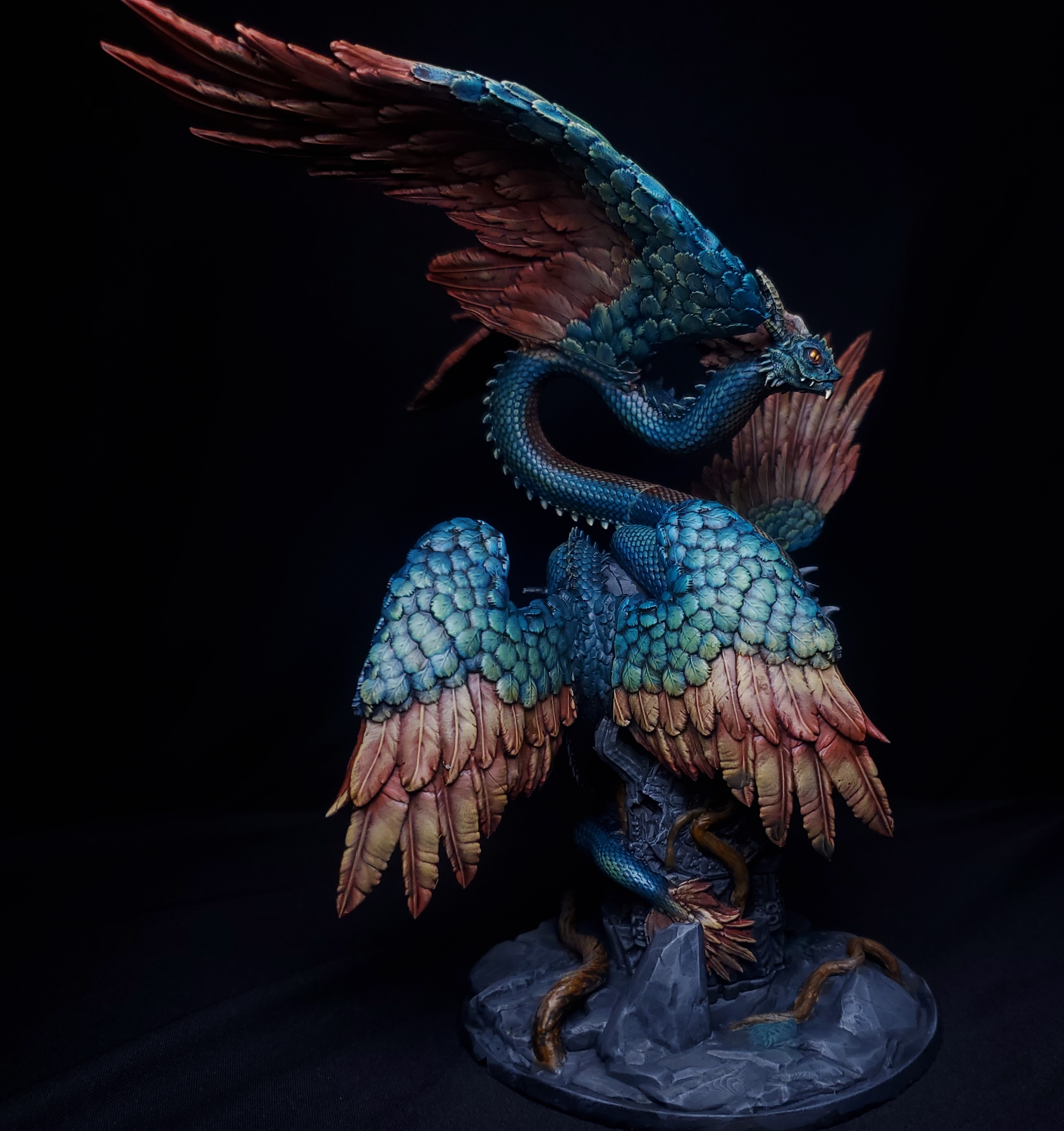 3D Printable Couatl Winged Serpent- Presupported by The Dragon Trappers ...
