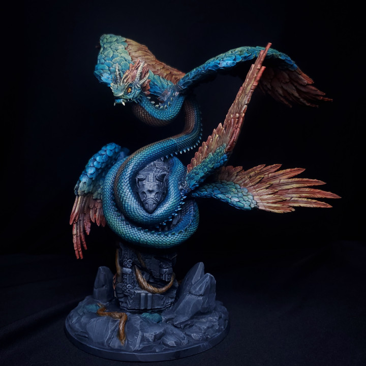 3D Print of Couatl Winged Serpent- Presupported by alexdangerklose