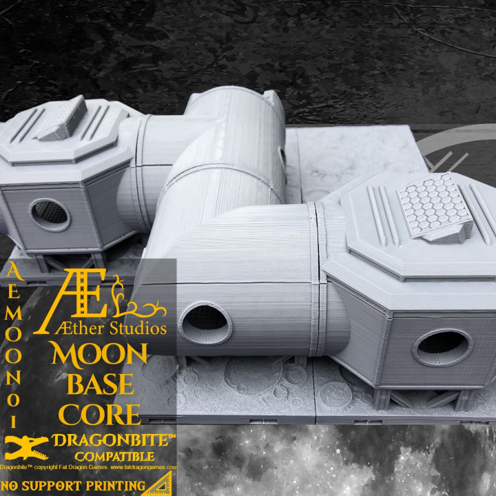 3D Printable AEMOON01 - Moonbase Core by Aether Studios