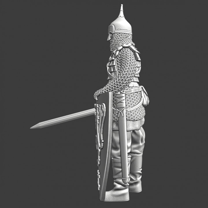 3D Printable Medieval warrior from Novgorod by Northern Crusades Miniatures