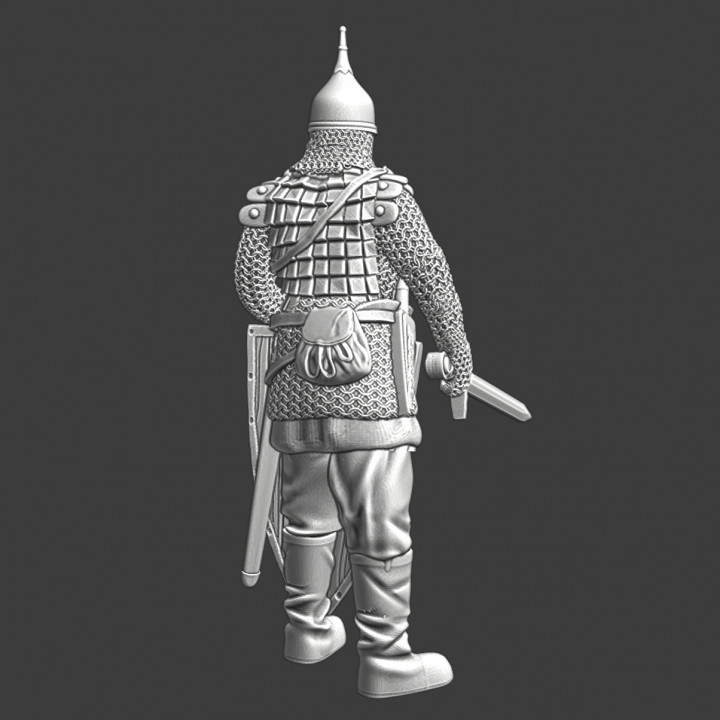 3D Printable Medieval warrior from Novgorod by Northern Crusades Miniatures
