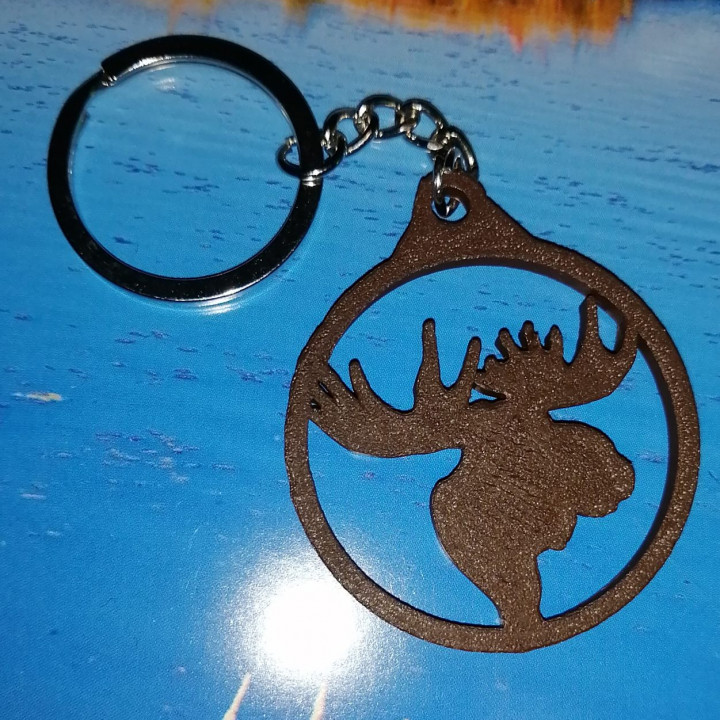 3D Printable moose keychain by fighting hotdog