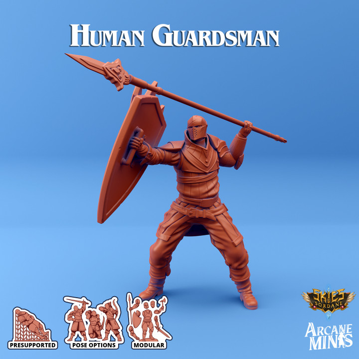 3D Printable Human Guardsman - Arrodan Syndicate by Sordane Publishing