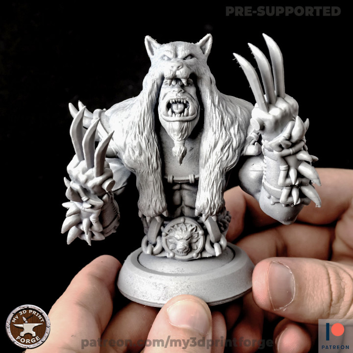 3D Printable Orc BUNDLE1 (15 unique STLs) pre-supported by My3DPrintForge