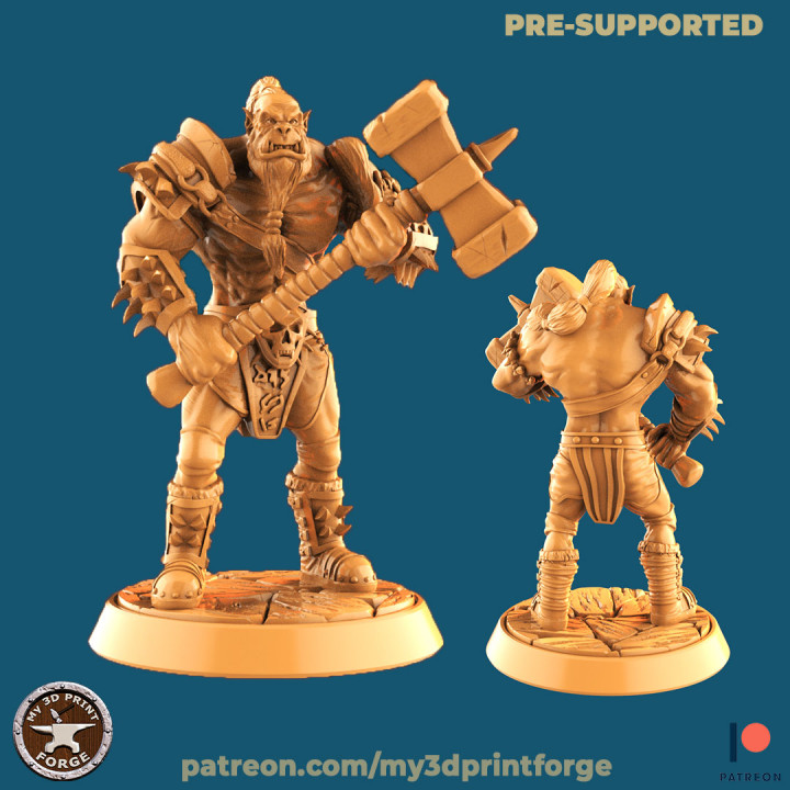 3D Printable Orc BUNDLE1 (15 unique STLs) pre-supported by My3DPrintForge
