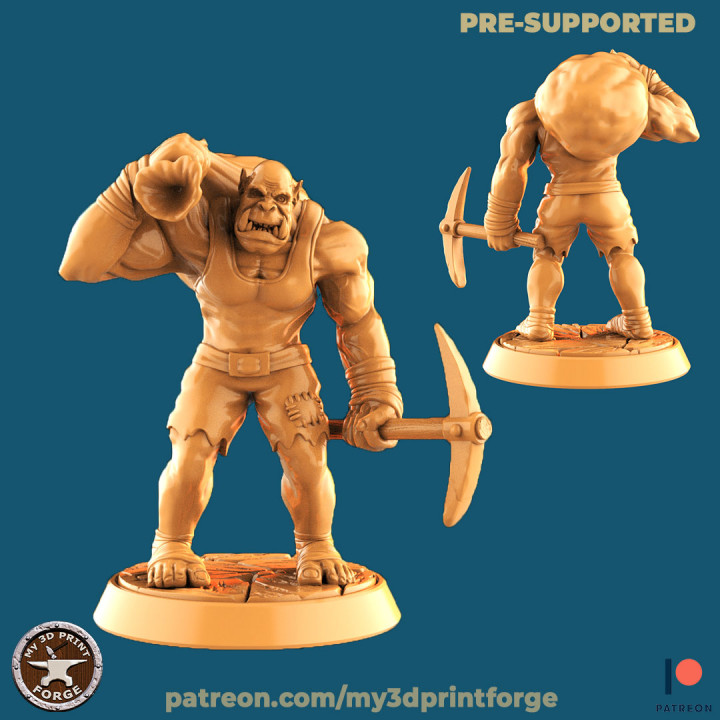 3D Printable Orc BUNDLE1 (15 unique STLs) pre-supported by My3DPrintForge