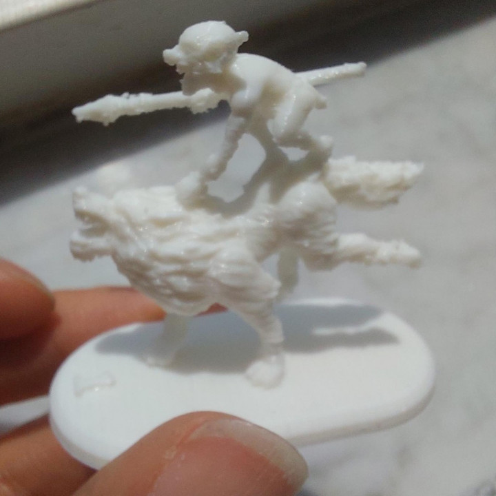 3D Print of Goblin Wolf Rider B by Lunakir13