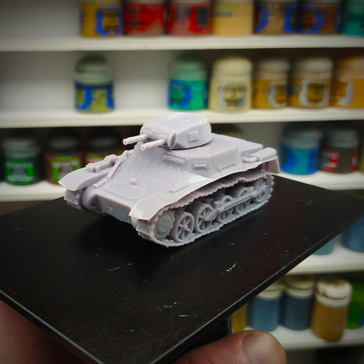 3D Printable Panzer I with 2 turrets - 28mm by Eskice Miniature - Aron