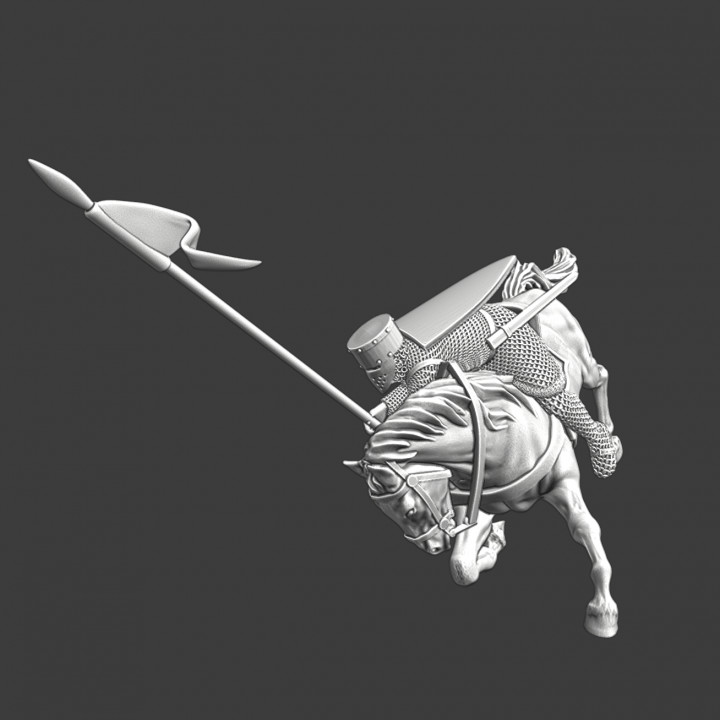 3D Printable Medieval knight falling with his horse by Northern ...