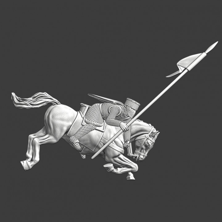 3D Printable Medieval knight falling with his horse by Northern ...