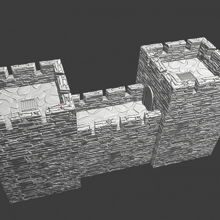 3D Printable Medieval Heavy Wall - Modular Castle System by Northern ...