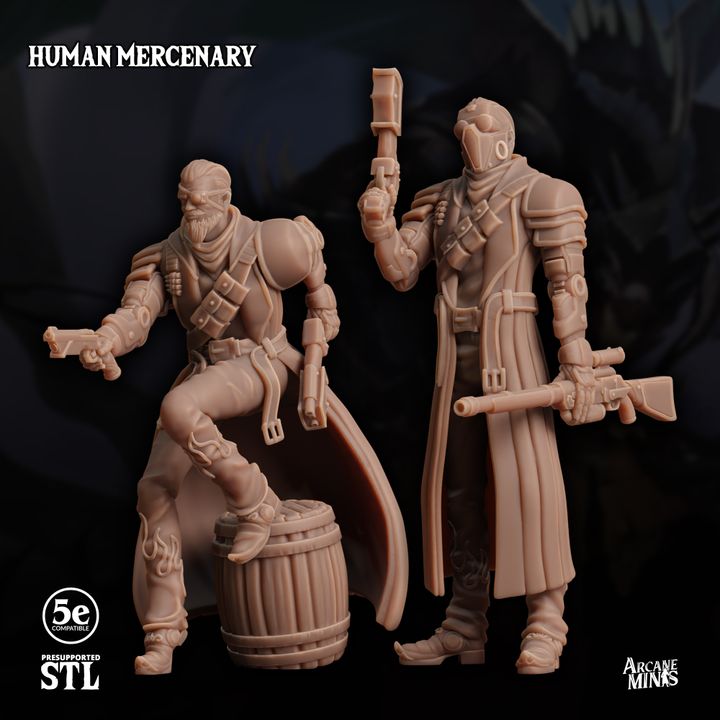 3D Printable Human Mercenary - Carren Pirates by Sordane Publishing