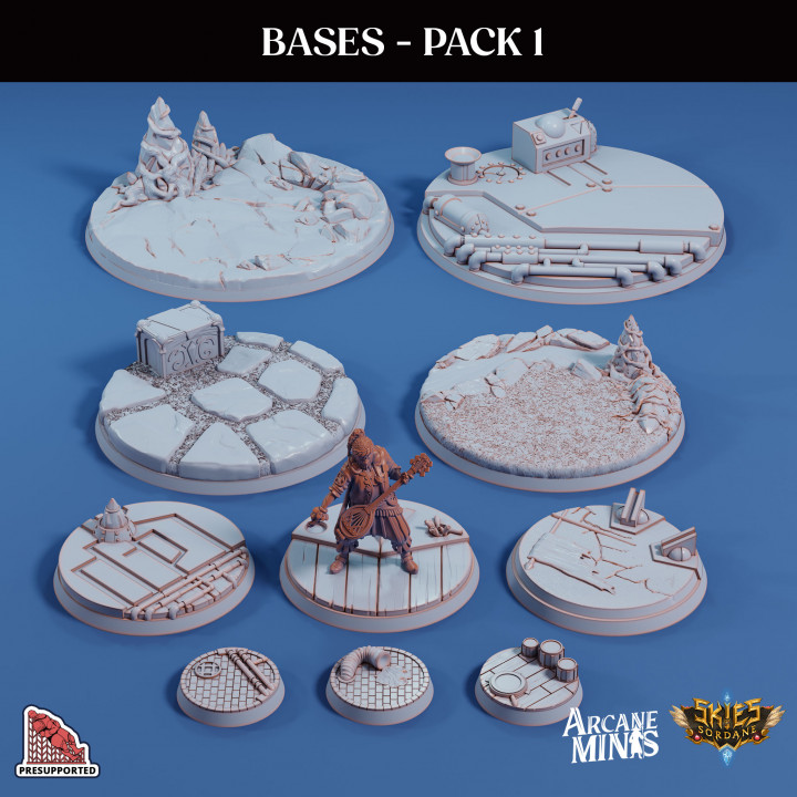 3D Printable Bases - Pack 1 by Sordane Publishing