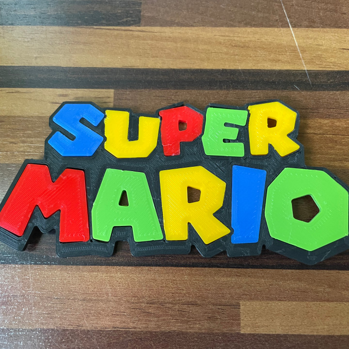 3D Printable Super_Mario Logo by Paul