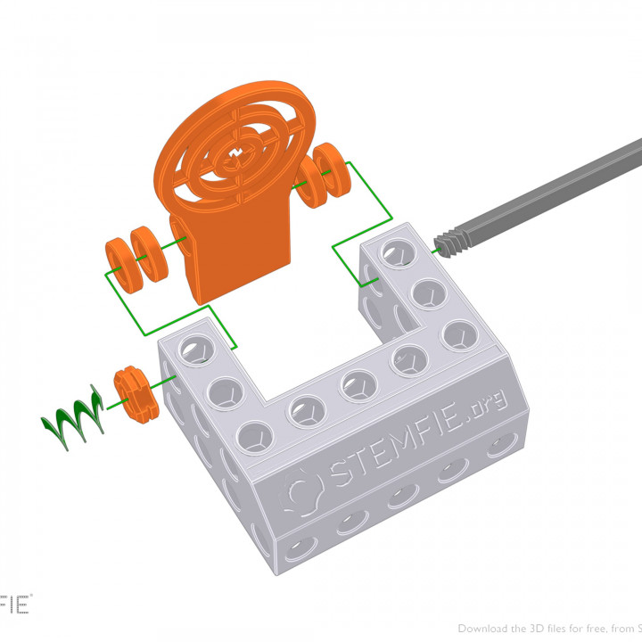 3D Printable STEMFIE Desktop Catapult by Paulo Kiefe