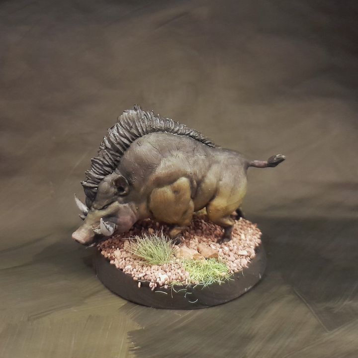 3D Print of Giant Boar - Tabletop Miniature by lucalobasso