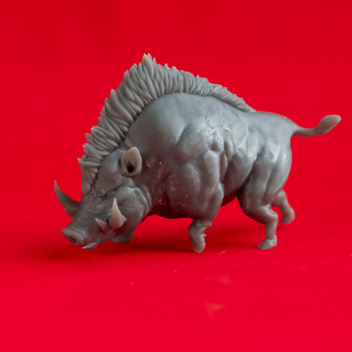 3D Printable Giant Boar - Tabletop Miniature (Pre-Supported) by YKS ...