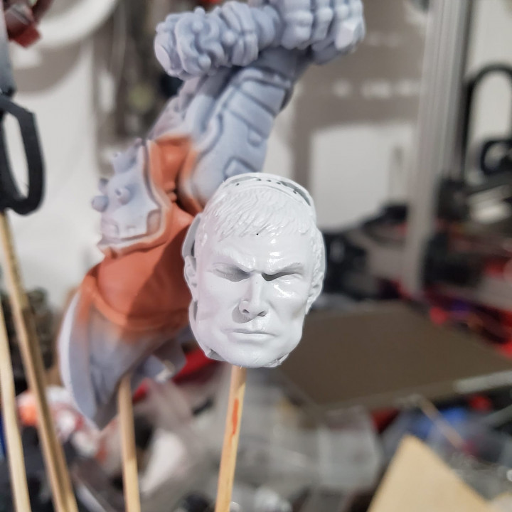 3D Printable Doom Guy face by Michele Vitelli