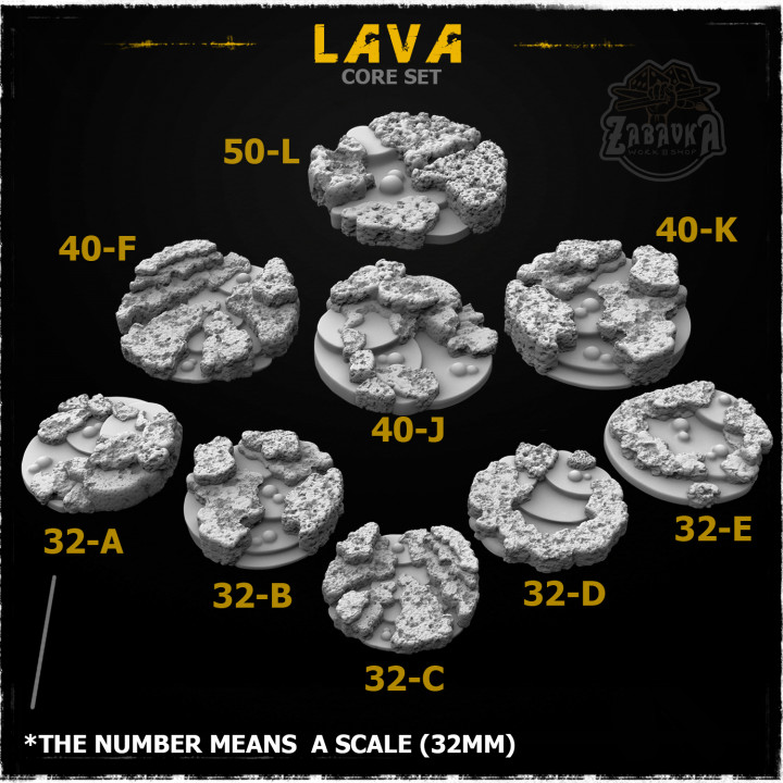 3D Printable Lava Base Toppers by Zabavka Workshop