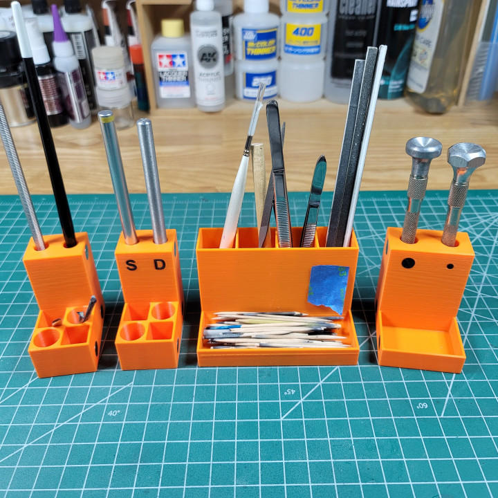 3D Printable Hobby Tool Holders by William Hayden