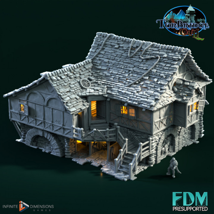 3D Printable The Falcon’s Arms Tavern by Infinite Dimensions Games