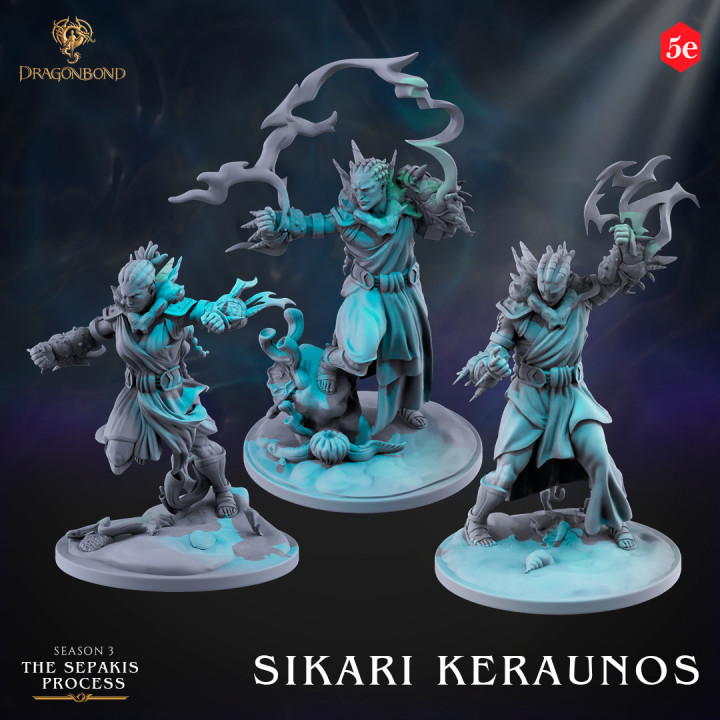 3D Printable Dragonbond: Sikari Keraunos x3 by Draco Studios