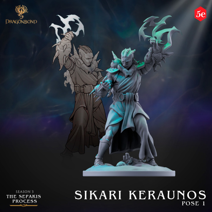 3D Printable Dragonbond: Sikari Keraunos x3 by Draco Studios