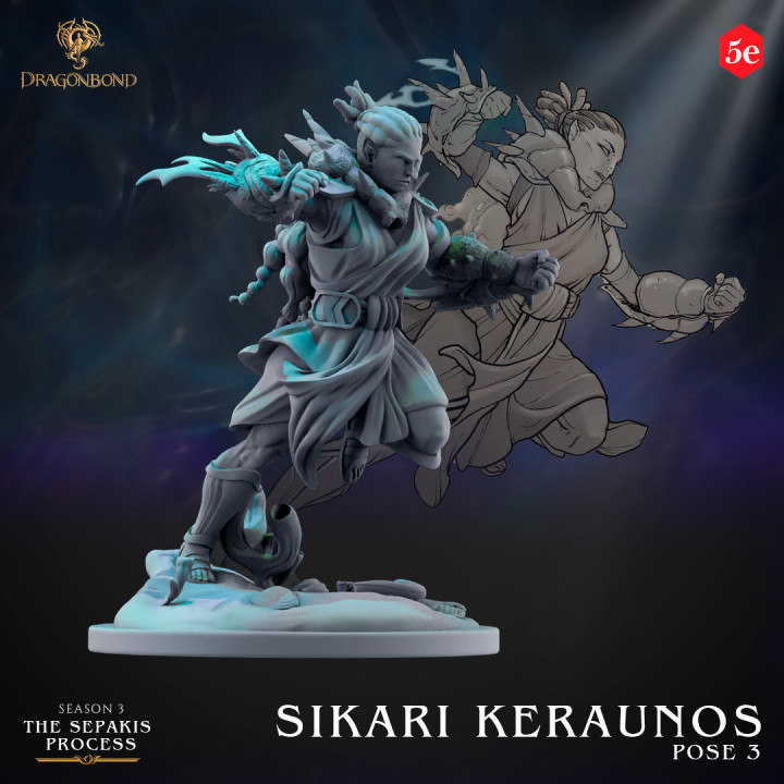 3D Printable Dragonbond: Sikari Keraunos x3 by Draco Studios