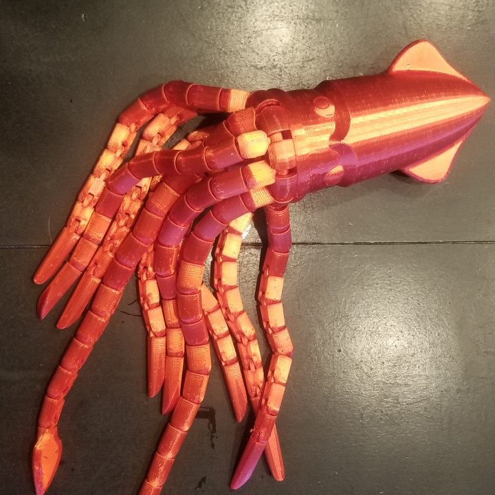 3D Printable Giant Colossal Squid - Easy assembly, Print in Place ...
