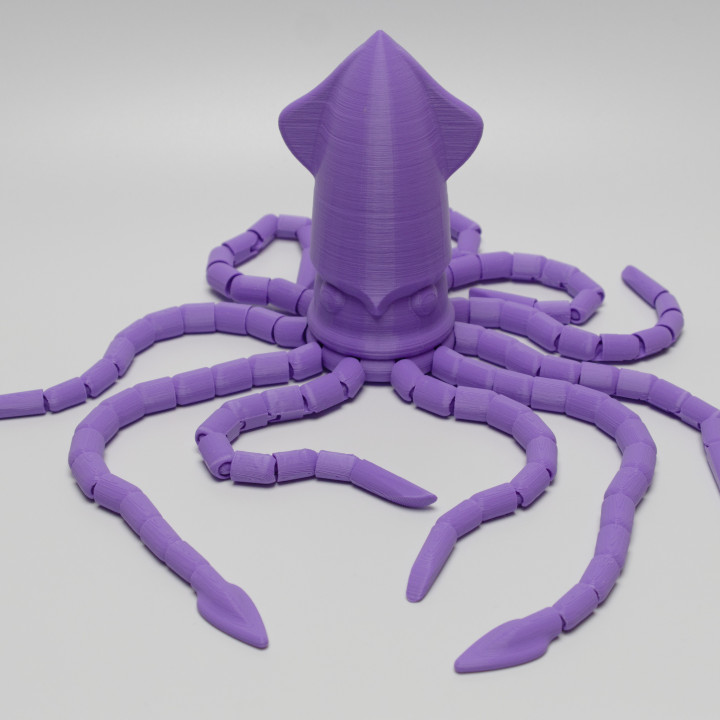 3D Print of Giant Colossal Squid - Easy assembly, Print in Place ...