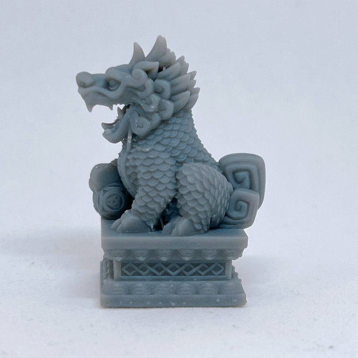 3D Printable Stone Kirin by Willy Kao